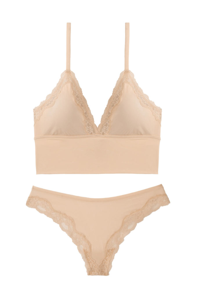 ETAM-WELLNESS REVOLUTION-PURE SOFT LACE-BRASSIERE-TANGA-ROSE-SS26 – Etam